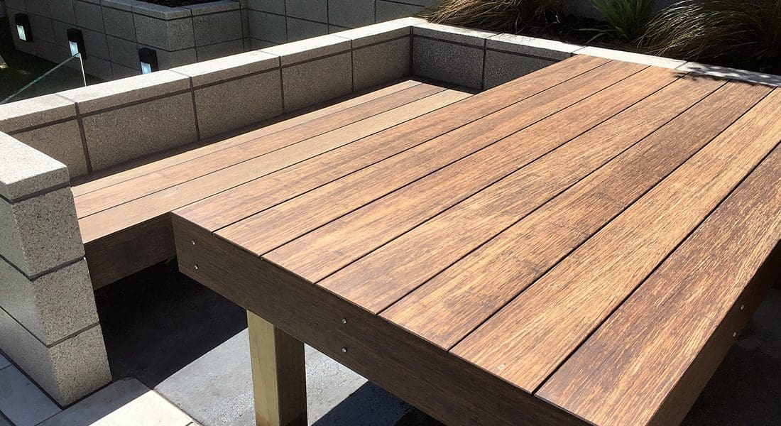Innovative use of XTR Decking - Plantation Bamboo