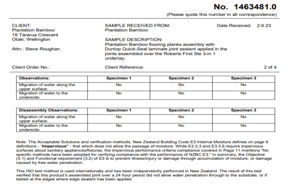 New Zealand Building Code changes E3/ AS1 - Plantation Bamboo